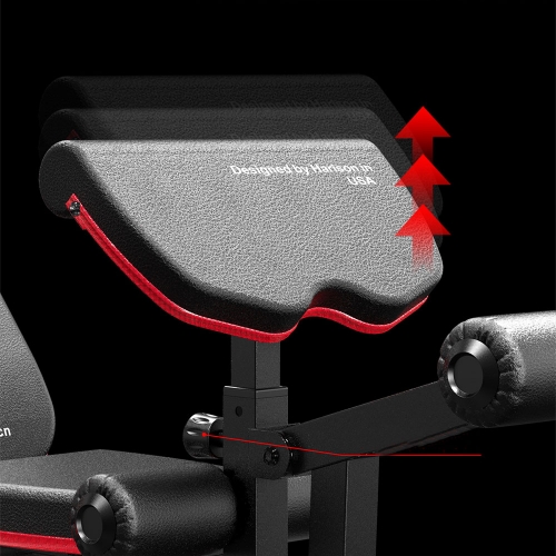HARISON HR-609 Adjustable Weight Bench with Leg Extension and Preacher ...