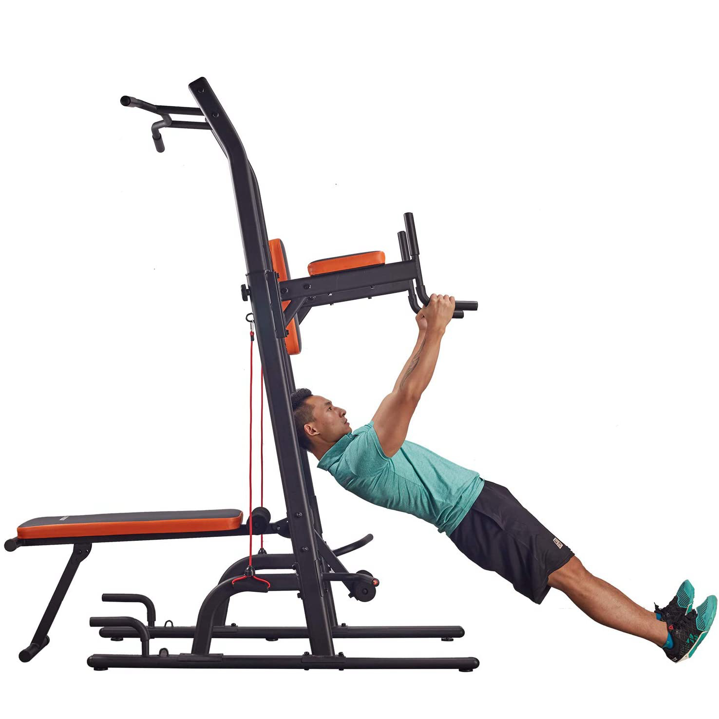 HARISON HR-408 Multi-function Power Tower with Bench Home Gym Exercise ...