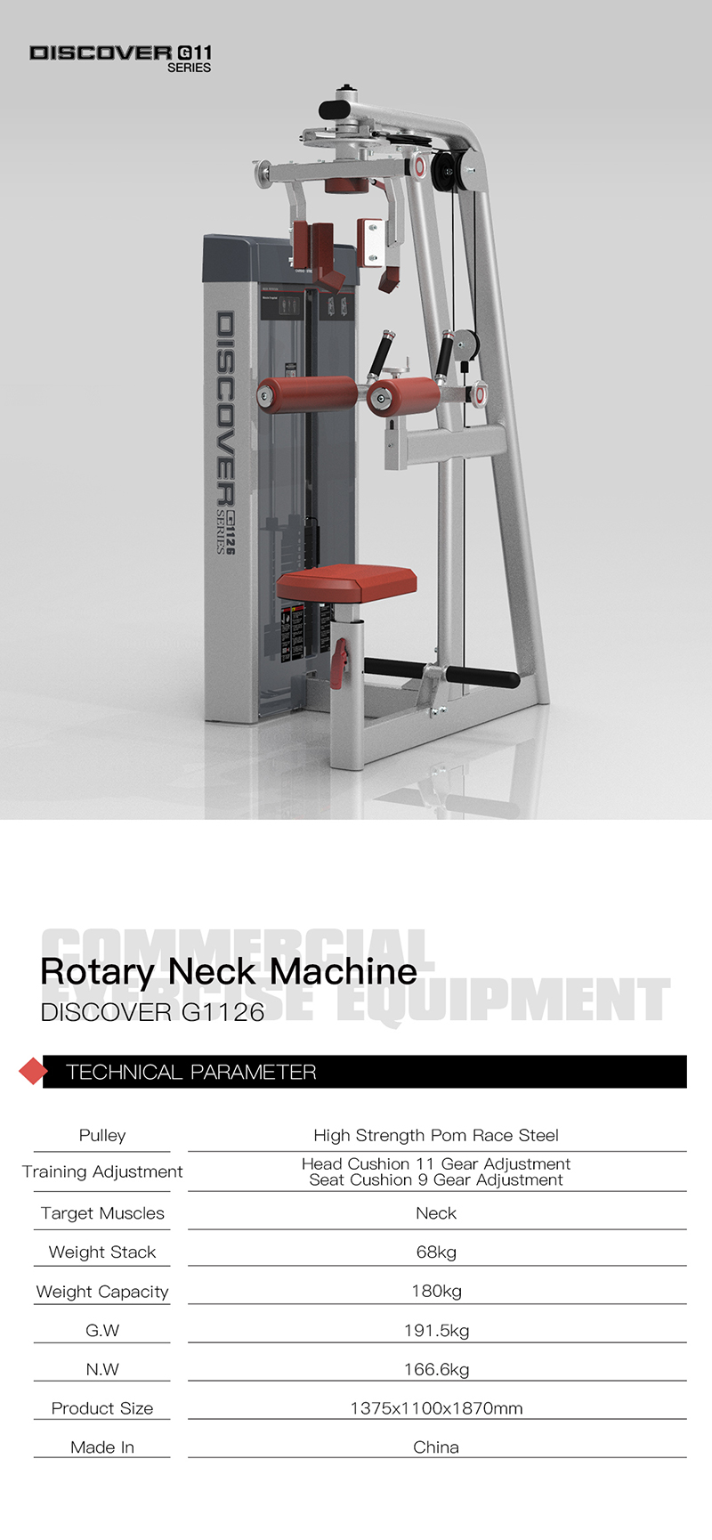 DISCOVER G1126 Rotary Neck Machine | Harison Fitness best quality ...