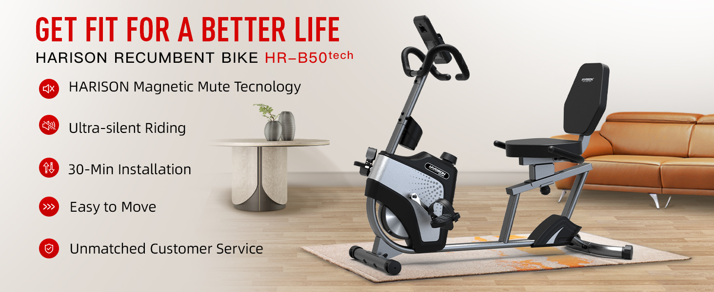 HARISON HR-B50 Tech Home Recumbent Exercise Bike | Harison Fitness best ...