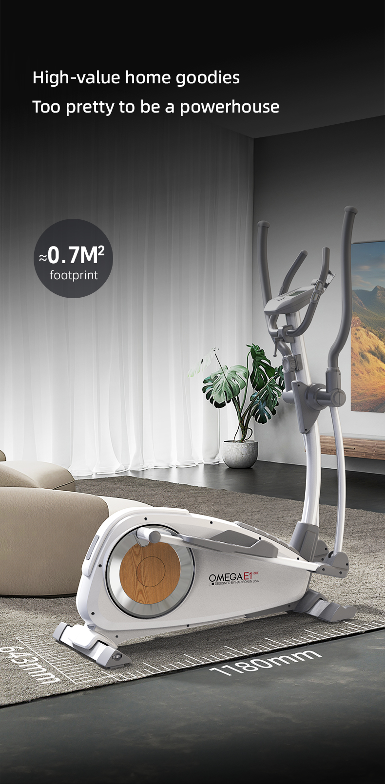 OMEGA-E1eco详情页_06 | Exercise Bike, Weight Bench Home Gym, HARISON