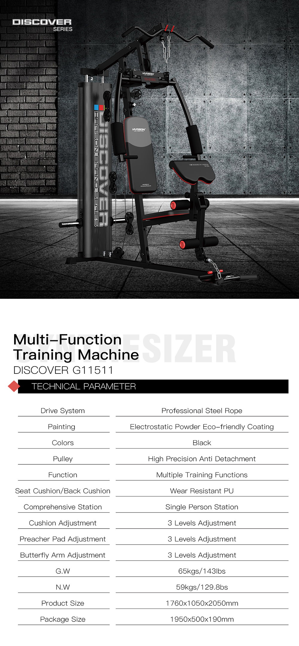 HARISON HR-G11511 Multi-Function Training Machine | Harison Fitness ...